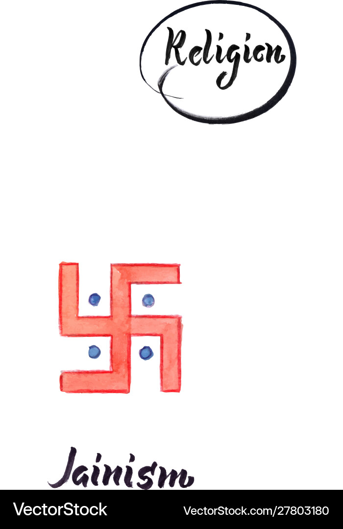 Religious sign-jainism Royalty Free Vector Image