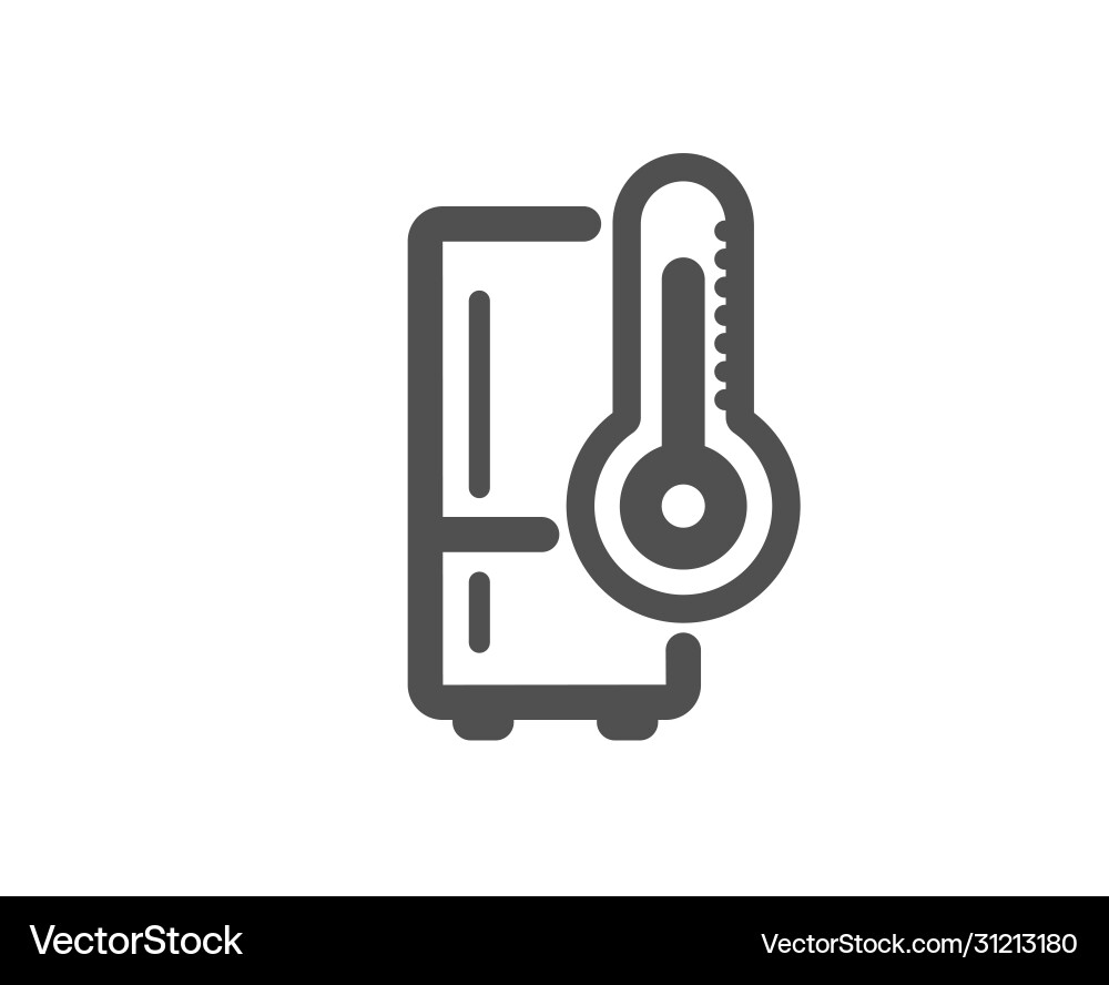 Single chamber refrigerator icon fridge sign Vector Image