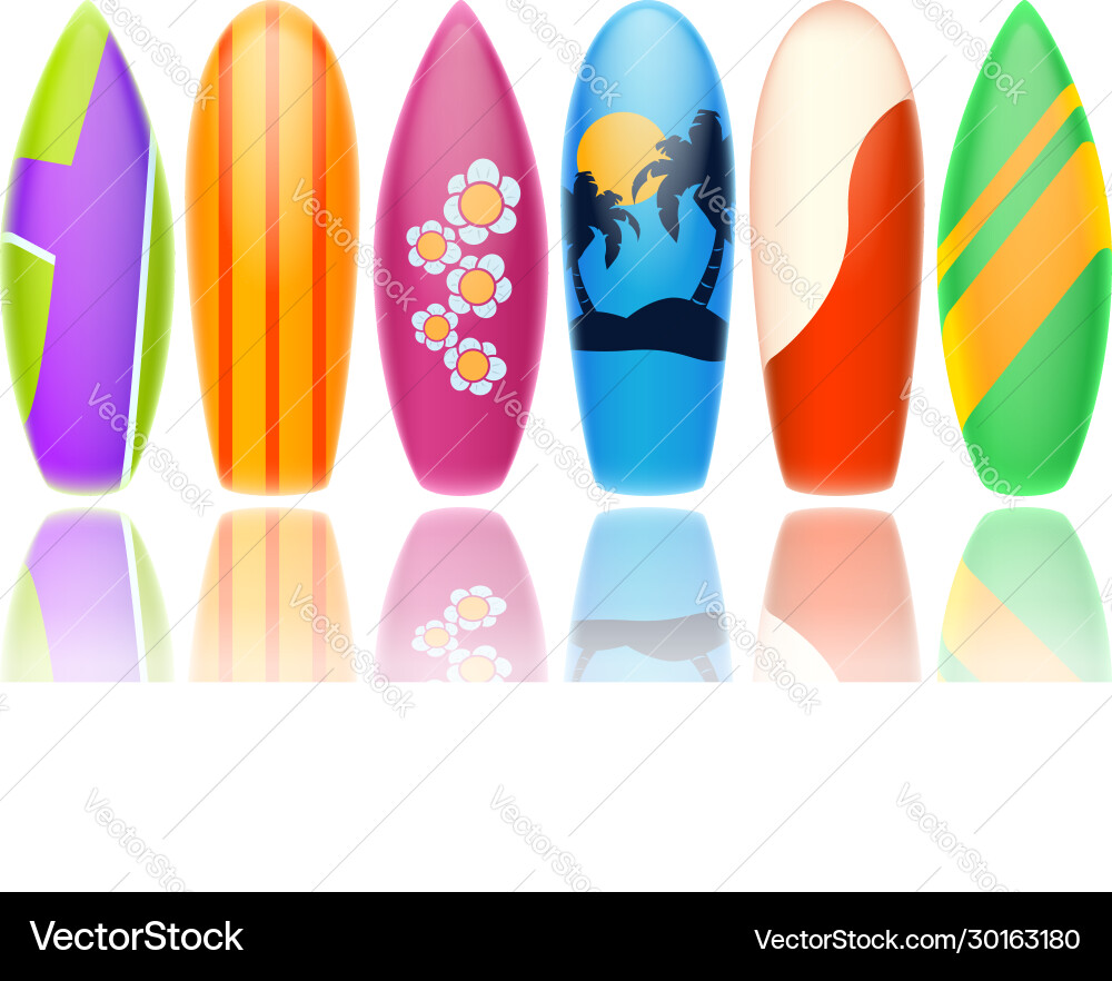 Surfboards Royalty Free Vector Image - VectorStock