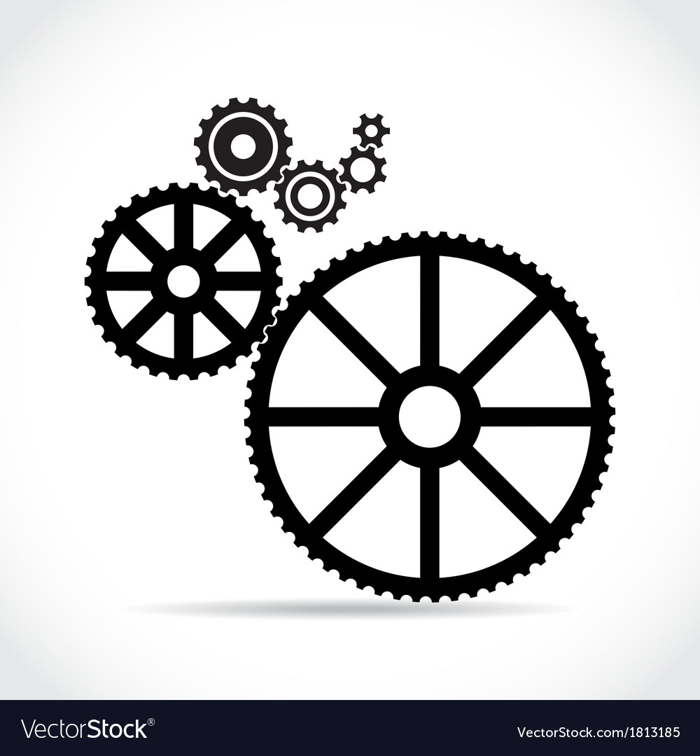 Black cogs Royalty Free Vector Image - VectorStock