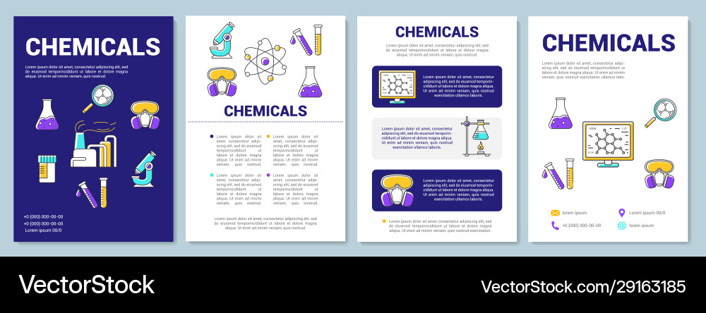 Chemicals industry template layout flyer booklet Vector Image