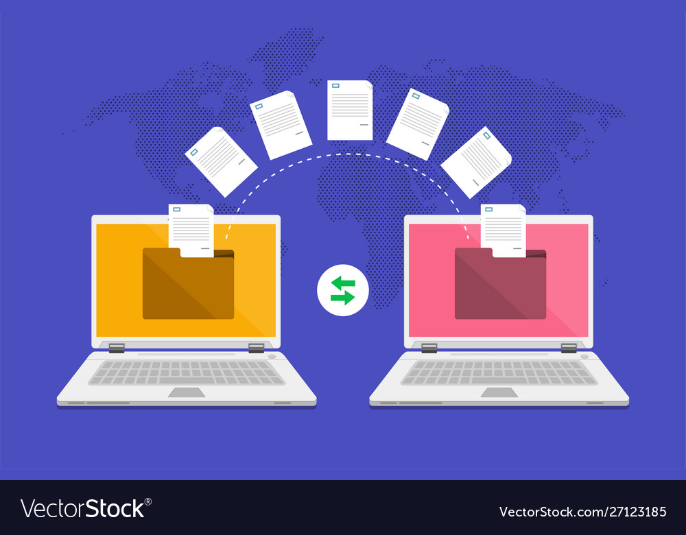 Data transfer Royalty Free Vector Image - VectorStock