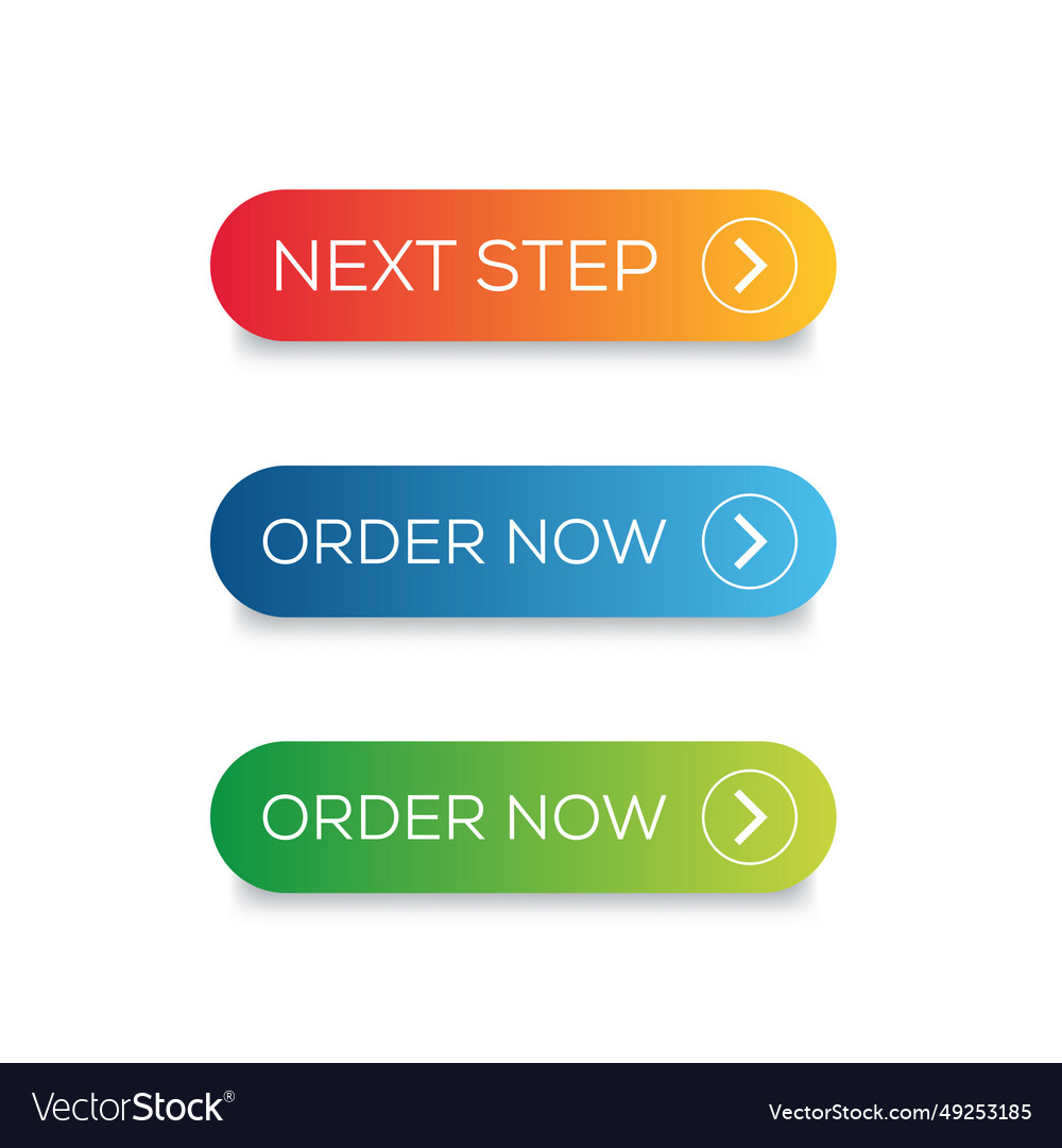 Next step button set or web Royalty Free Vector Image