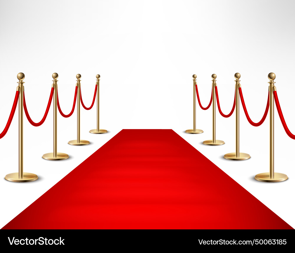 Red carpet celebrities formal event banner Vector Image