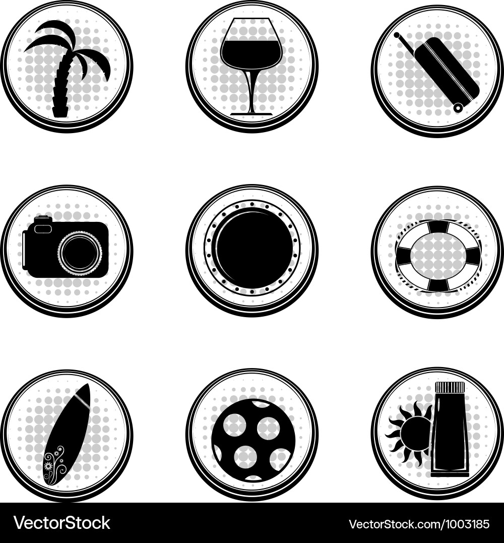Set of black icons eps10 Royalty Free Vector Image