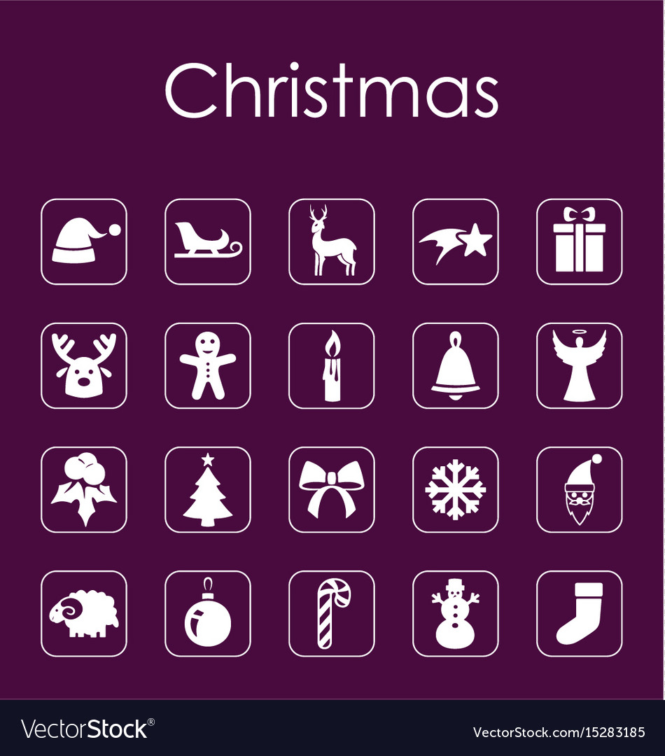 Set of christmas simple icons Royalty Free Vector Image