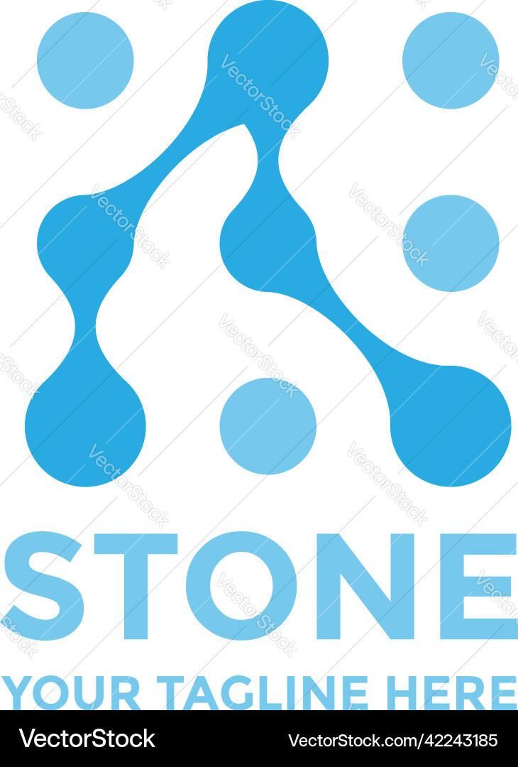 Stone logo for your company template Royalty Free Vector