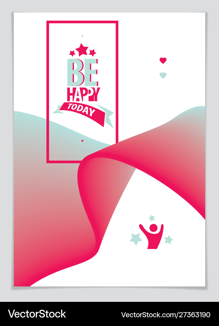 Birthday greeting card design includes lettering Vector Image