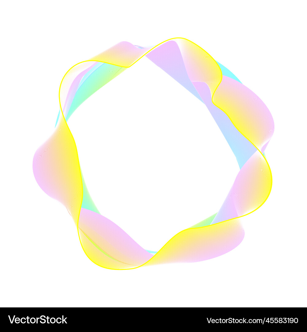 Circle from gradient waves of gentle halftones Vector Image
