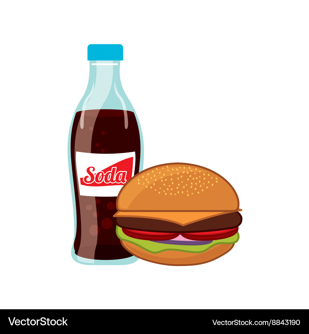 Fast food and soda design Royalty Free Vector Image