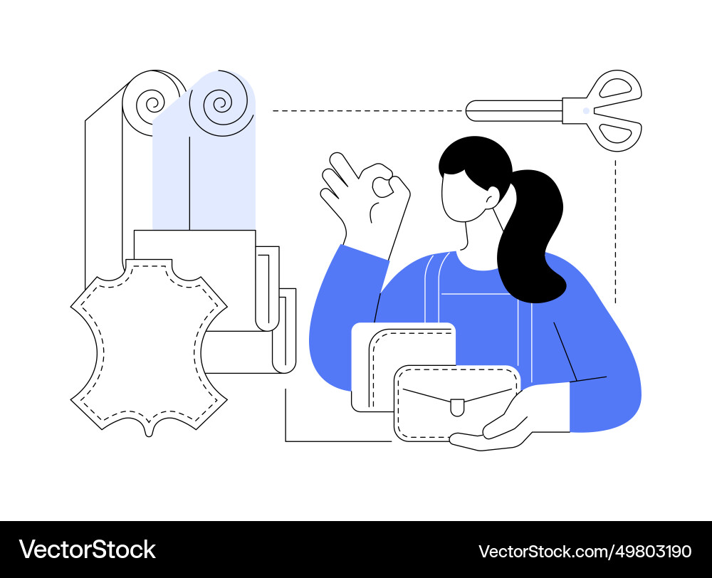 Leather crafts isolated cartoon Royalty Free Vector Image