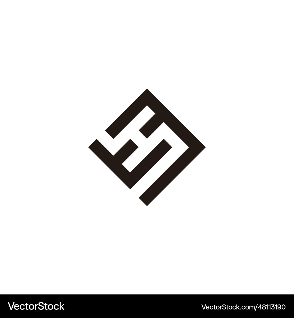 Letter tm square elegant geometric symbol simple Vector Image