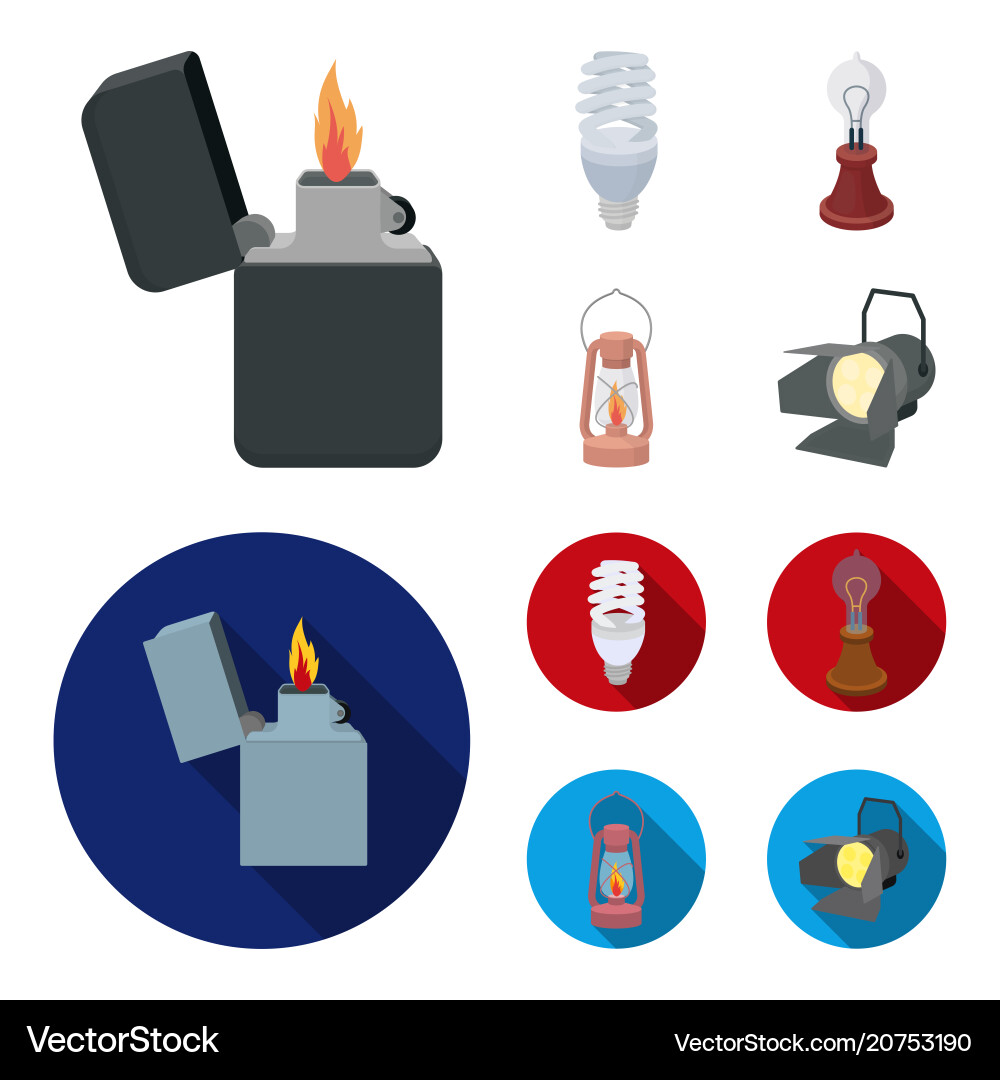 Lighter economical light bulb edison lamp Vector Image