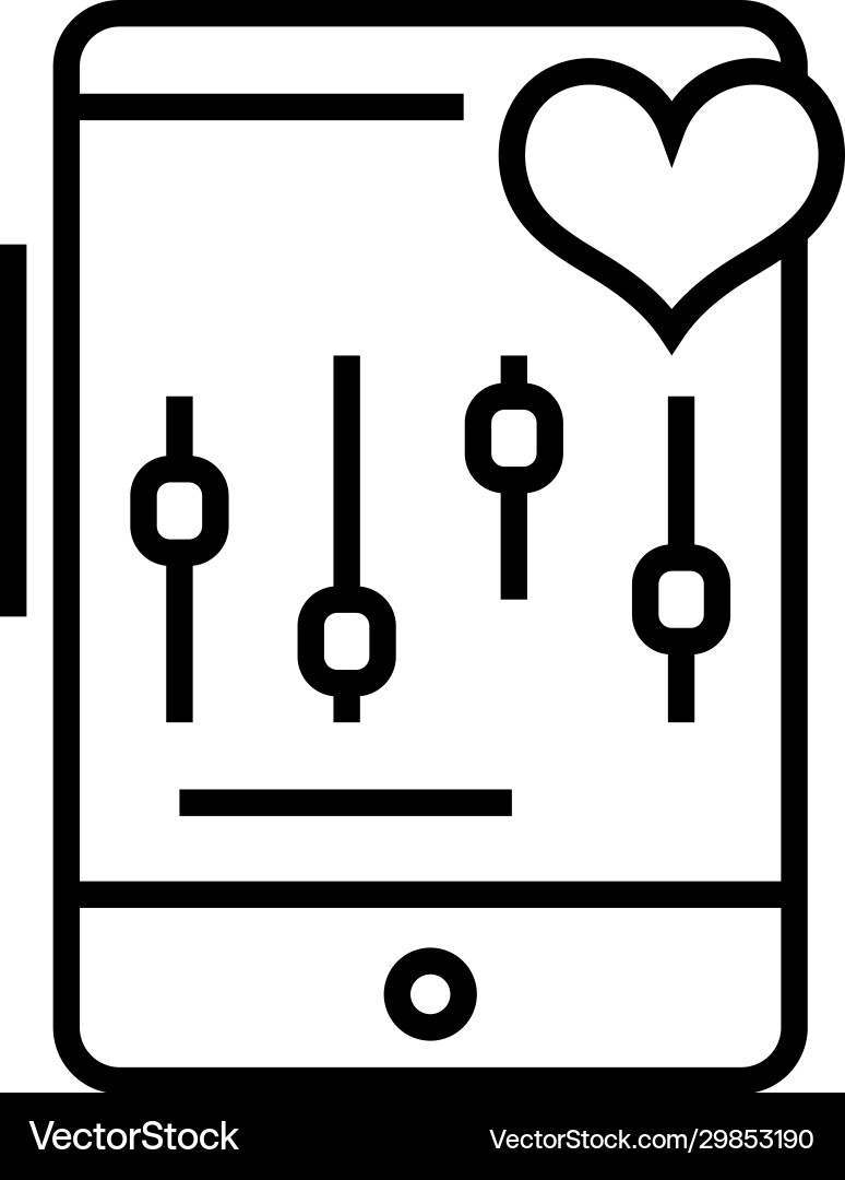 Personal settings line icon concept sign outline Vector Image