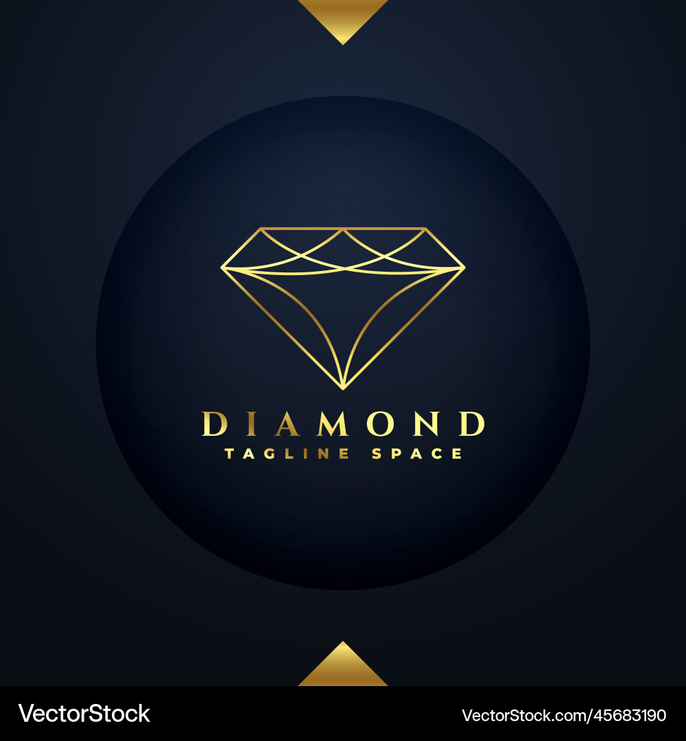 Premium diamond logo template in line style design