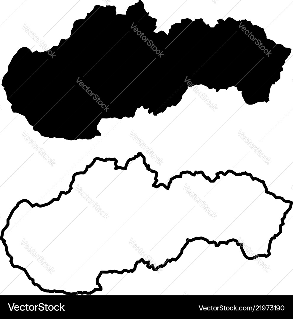 Slovakia map Royalty Free Vector Image - VectorStock