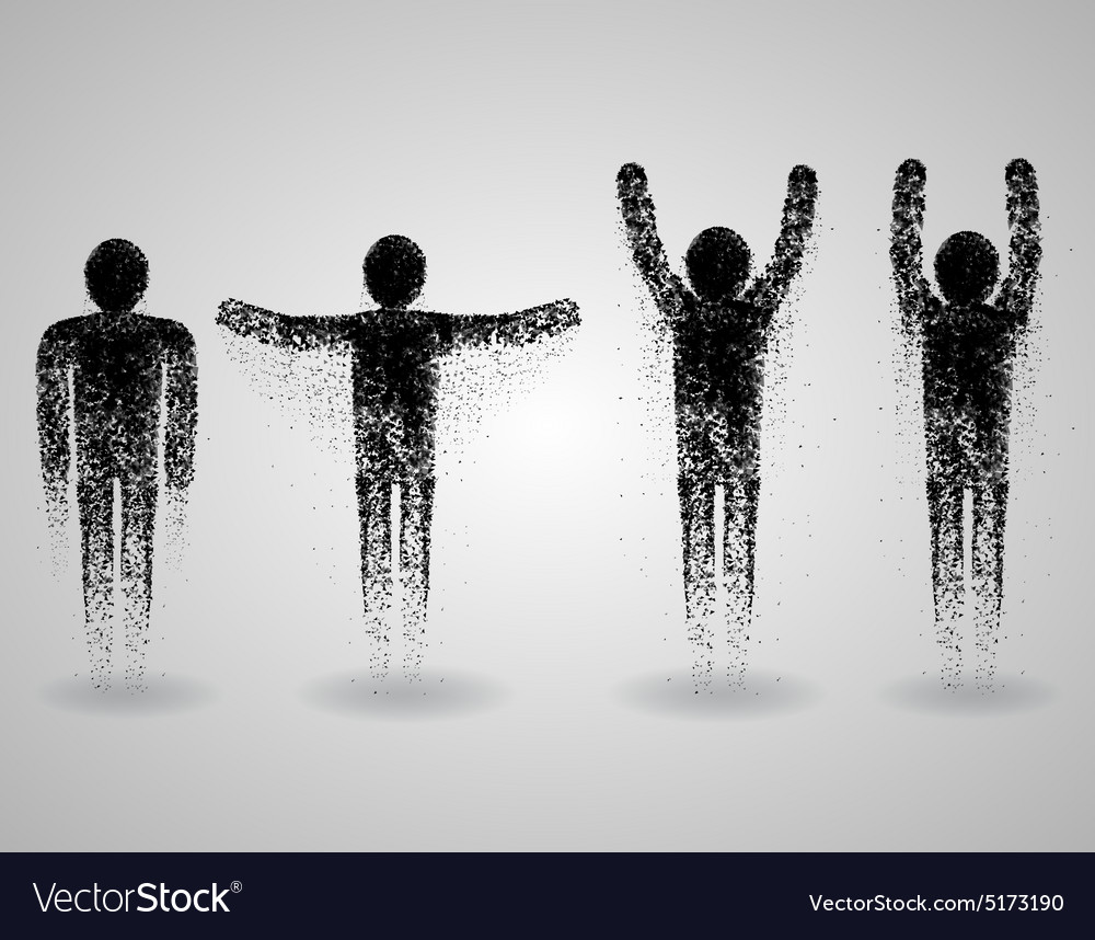 Triangular man set Royalty Free Vector Image - VectorStock