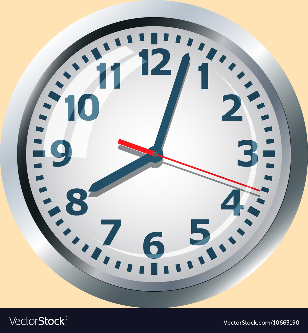 Wall mounted digital clock Royalty Free Vector Image