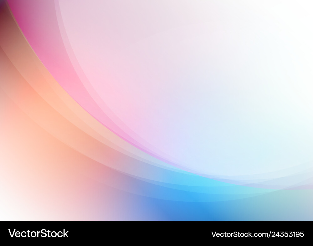 Abstract curved with soft colors background Vector Image
