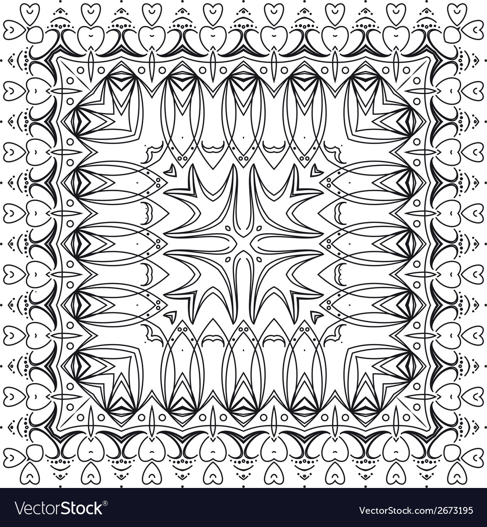 Abstract seamless outline pattern Royalty Free Vector Image