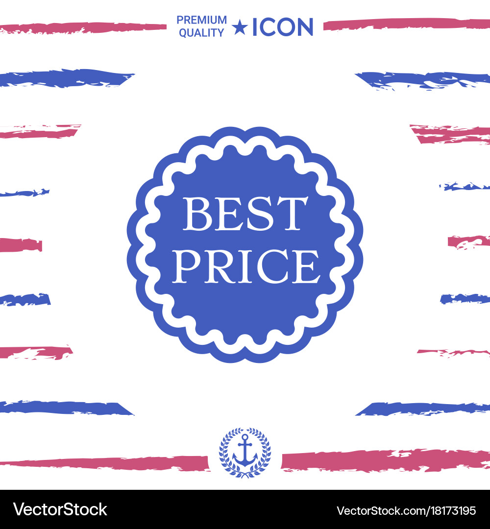 Best price label icon Royalty Free Vector Image