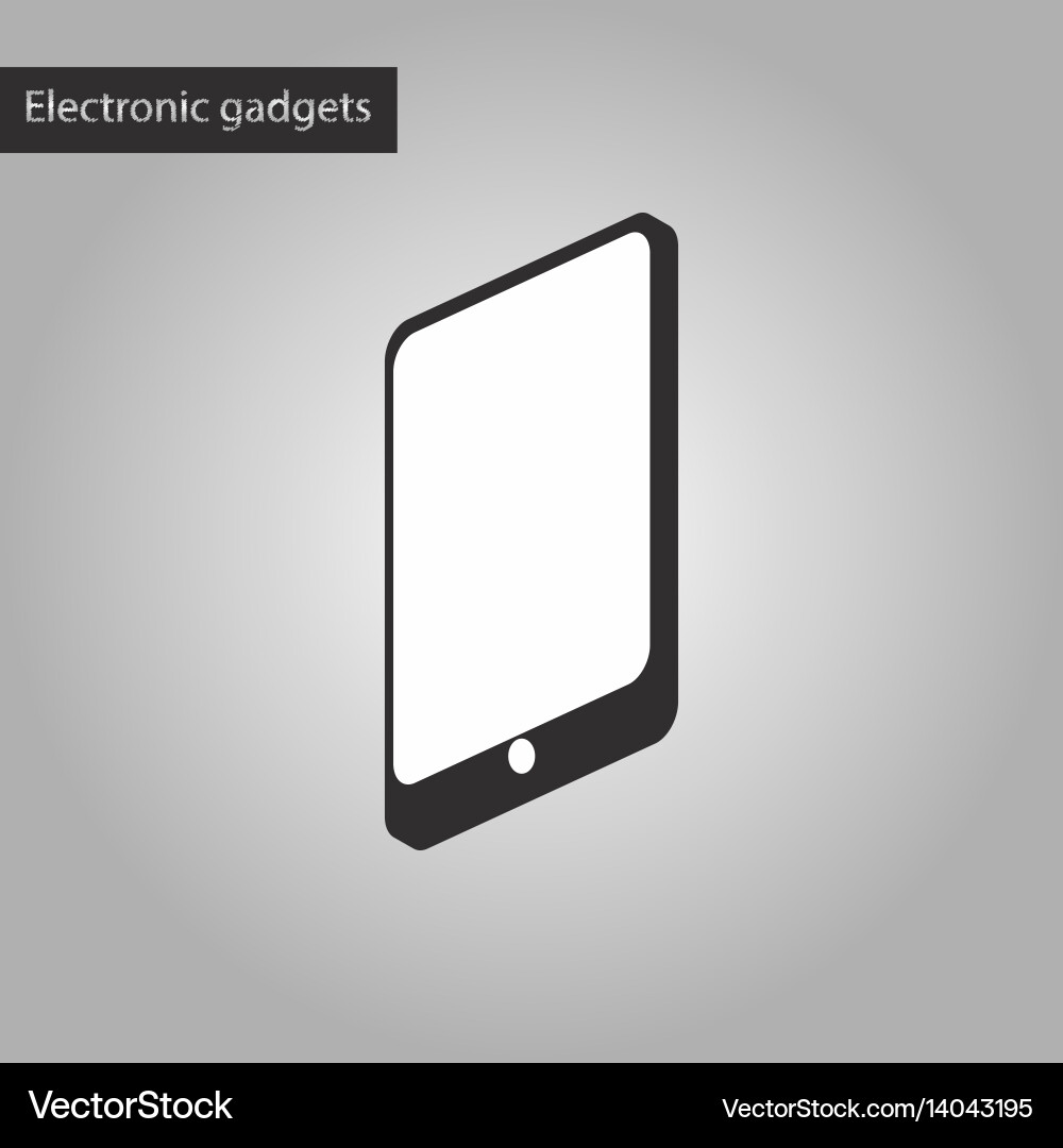 Black and white style icon mobile phone Royalty Free Vector