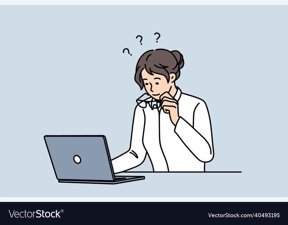 Businesswoman shocked by unexpected notice Vector Image Businesswoman shocked by unexpected notice Vector Image