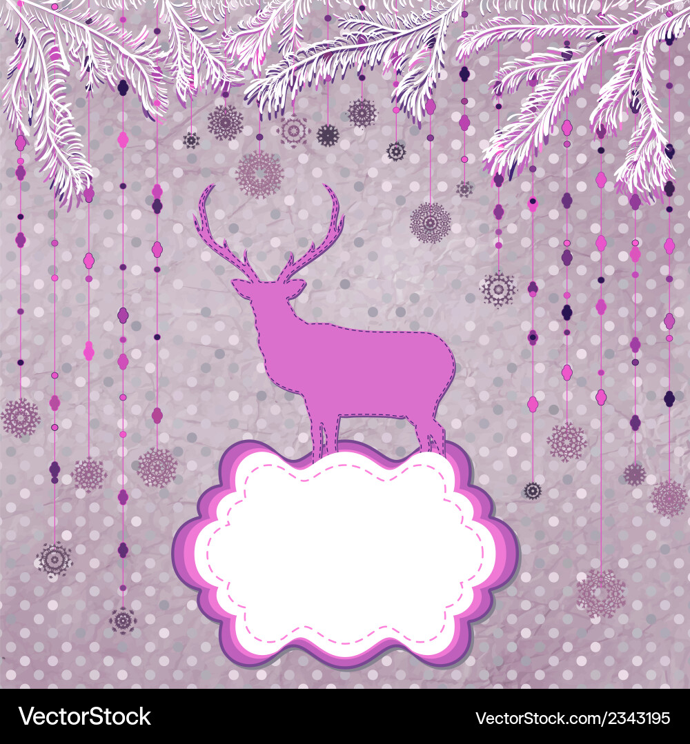 Christmas invitation card template eps 8 Vector Image