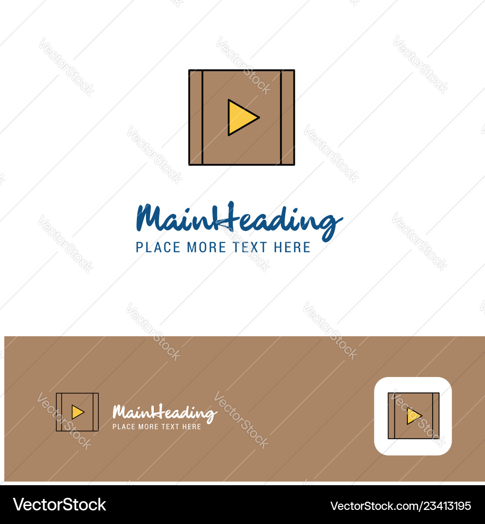 Creative video logo design flat color place Vector Image