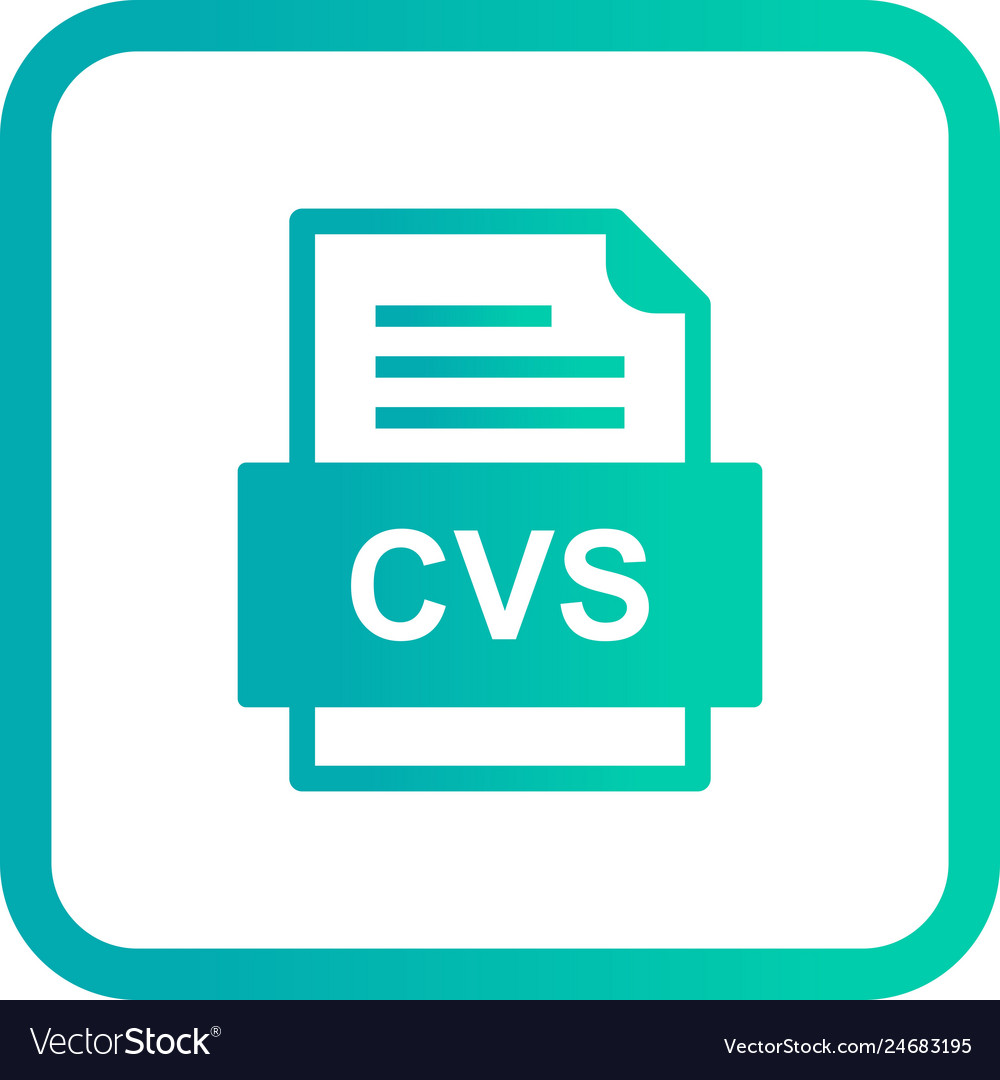 Cvs file document icon Royalty Free Vector Image