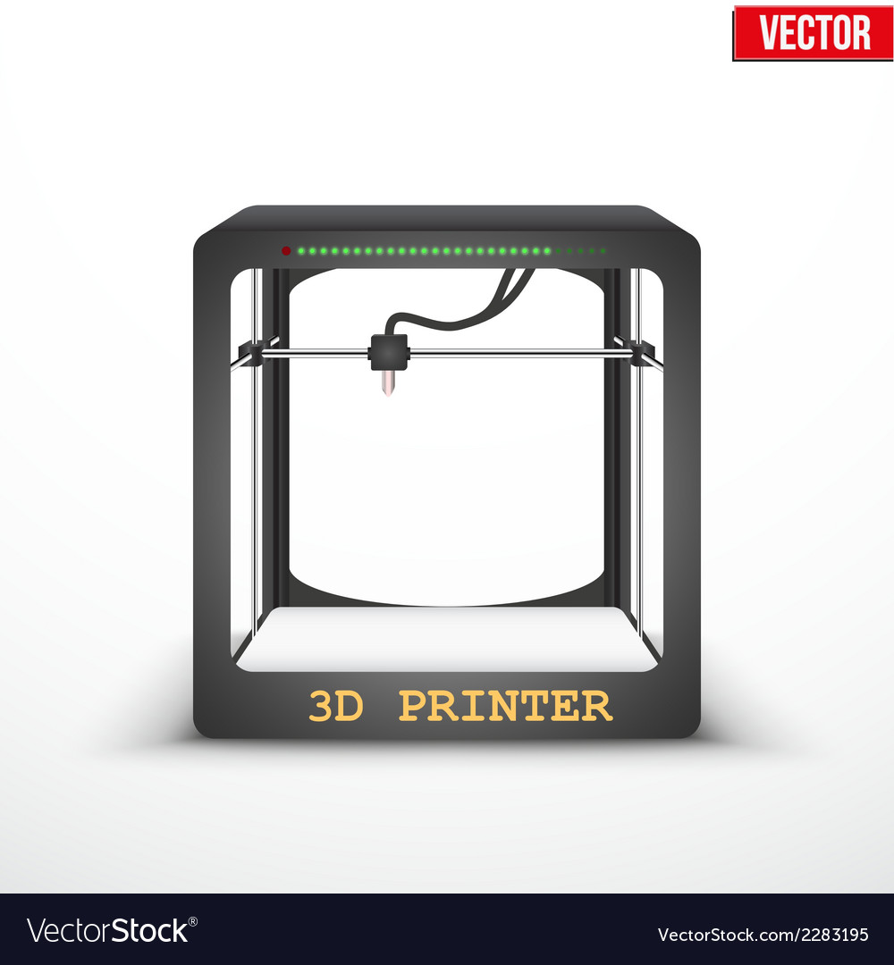Electronic three dimensional plastic 3d printer Vector Image