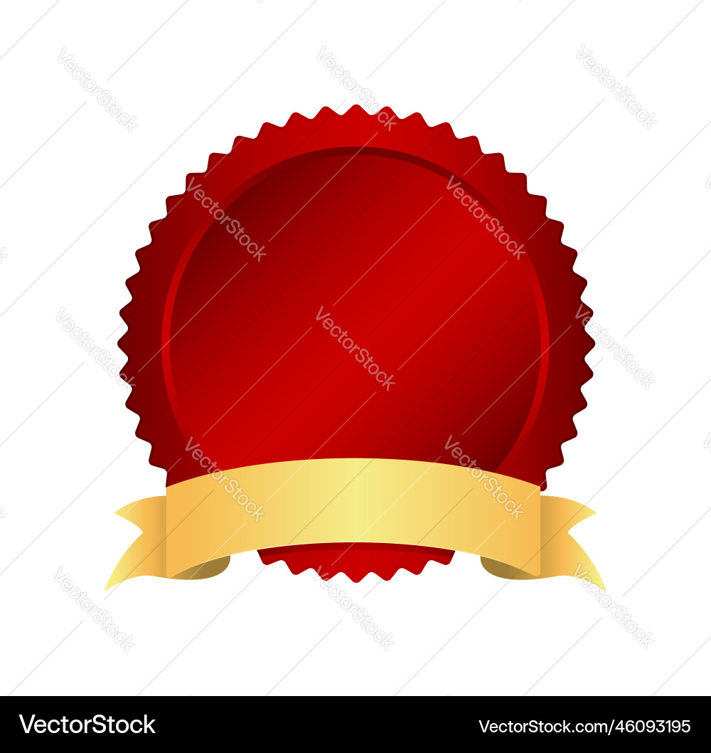 Medal and ribbon template text space design Vector Image