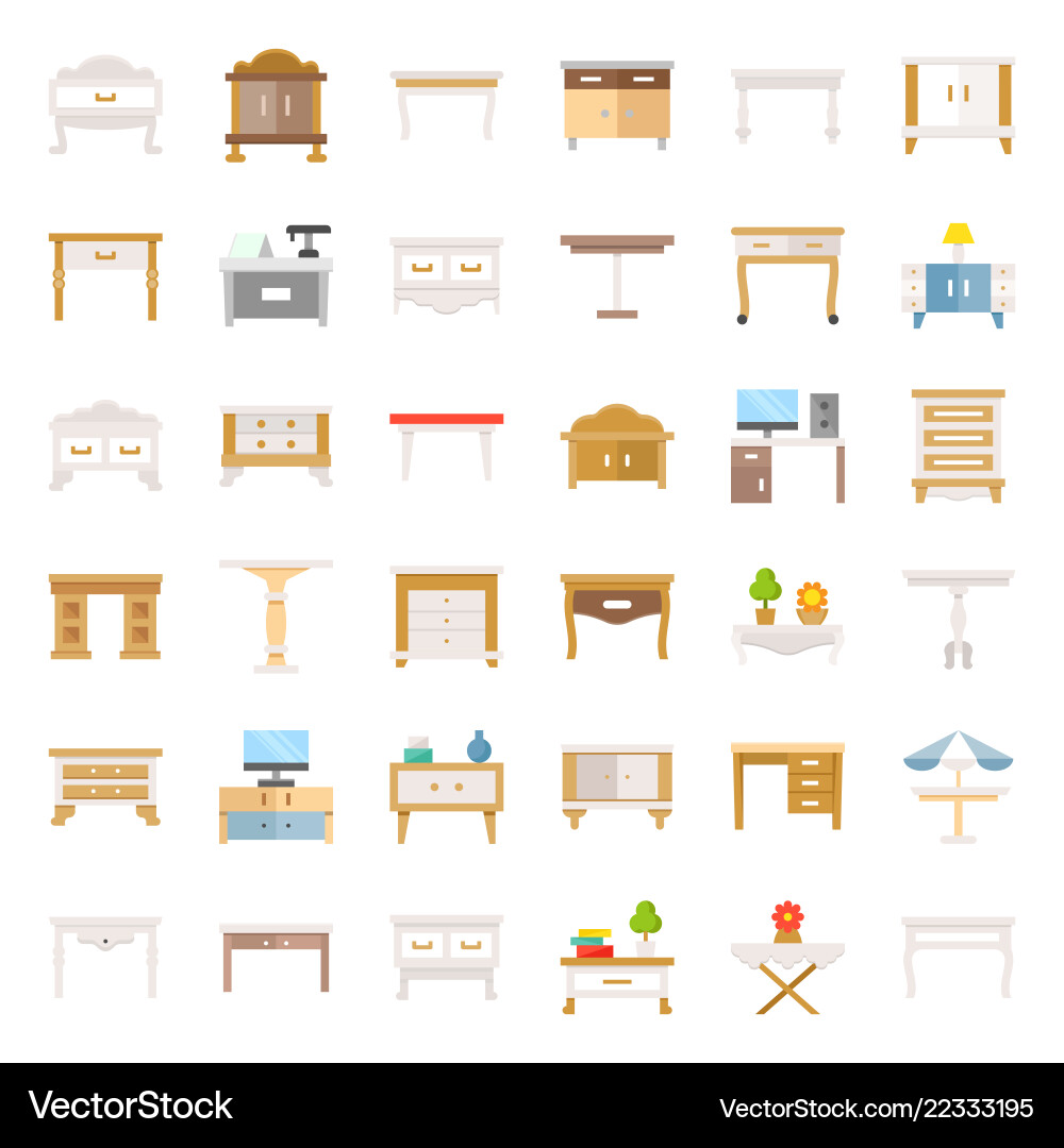 Flat Desk Icon
