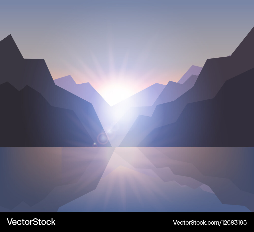 Night landscape with starry sky on a background Vector Image