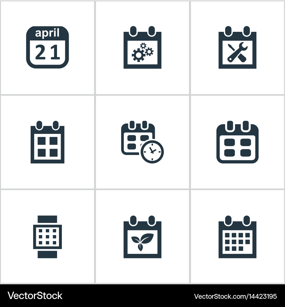 Set of simple plan icons Royalty Free Vector Image