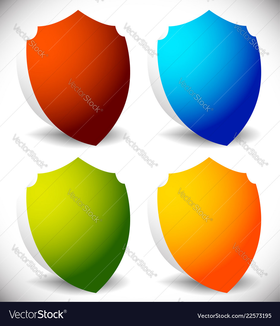 Shield shape for protection defense concept Vector Image