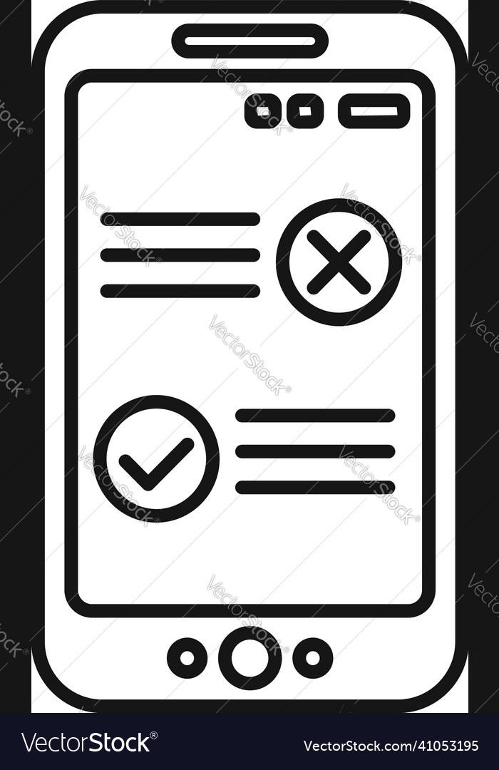Tablet compare icon outline scale balance Vector Image