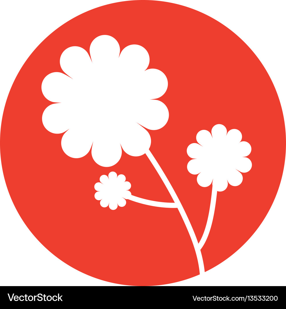 Flower plant natural icon Royalty Free Vector Image