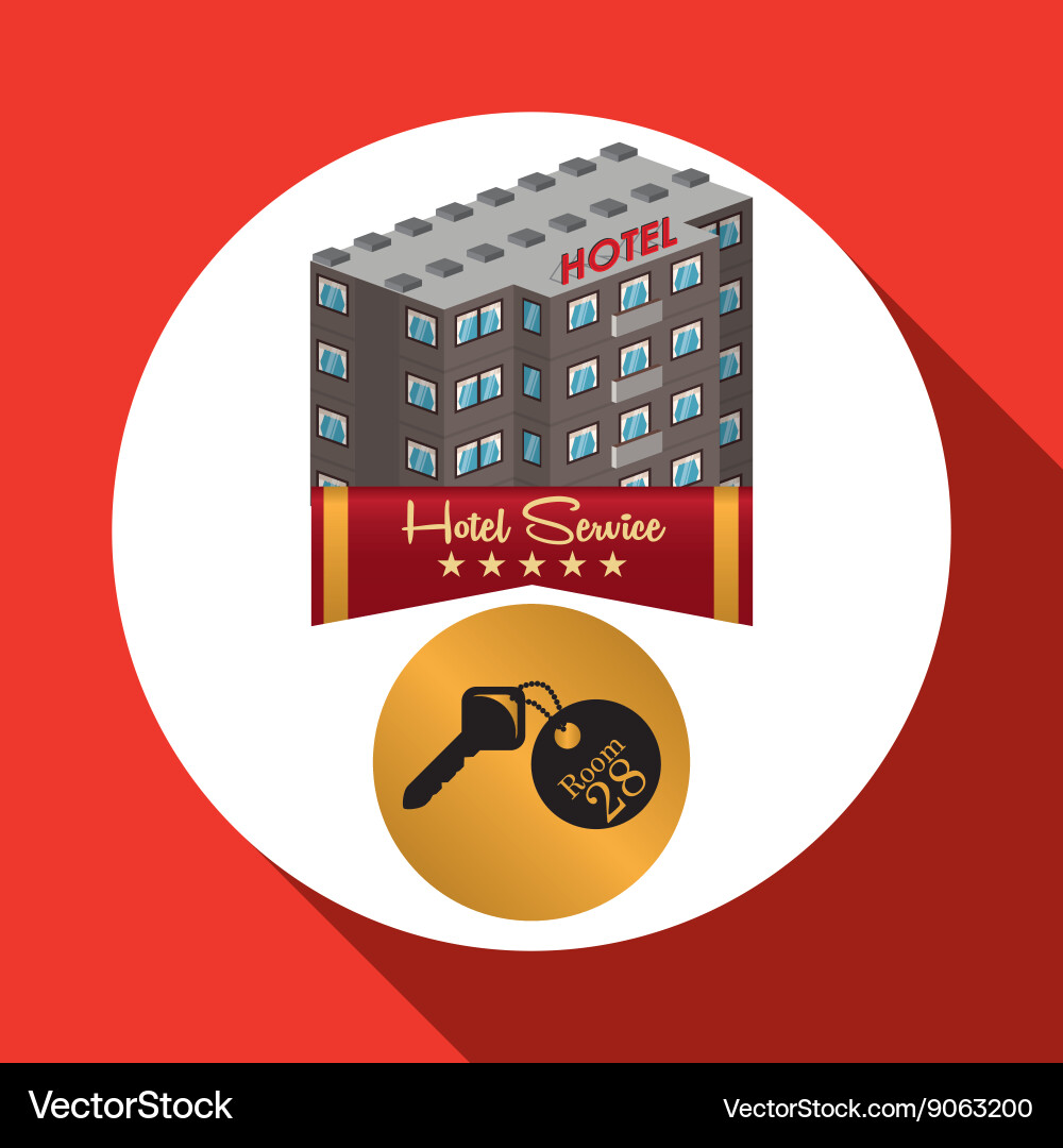 Hotel design travel icon isolated and flat Vector Image