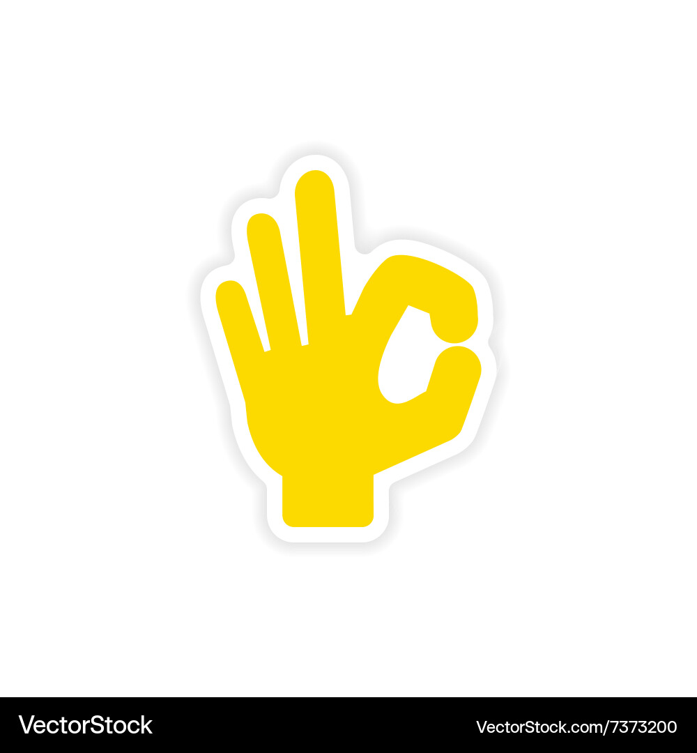 Icon sticker realistic design on paper hand Vector Image