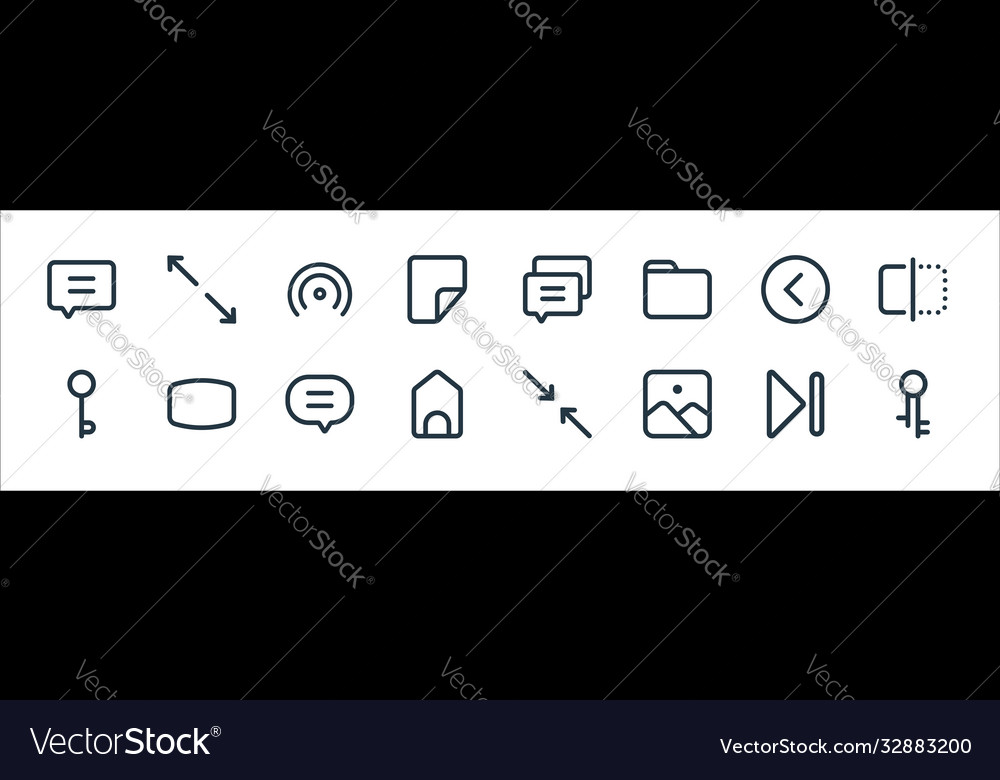 Interface line icons linear set quality line set Vector Image