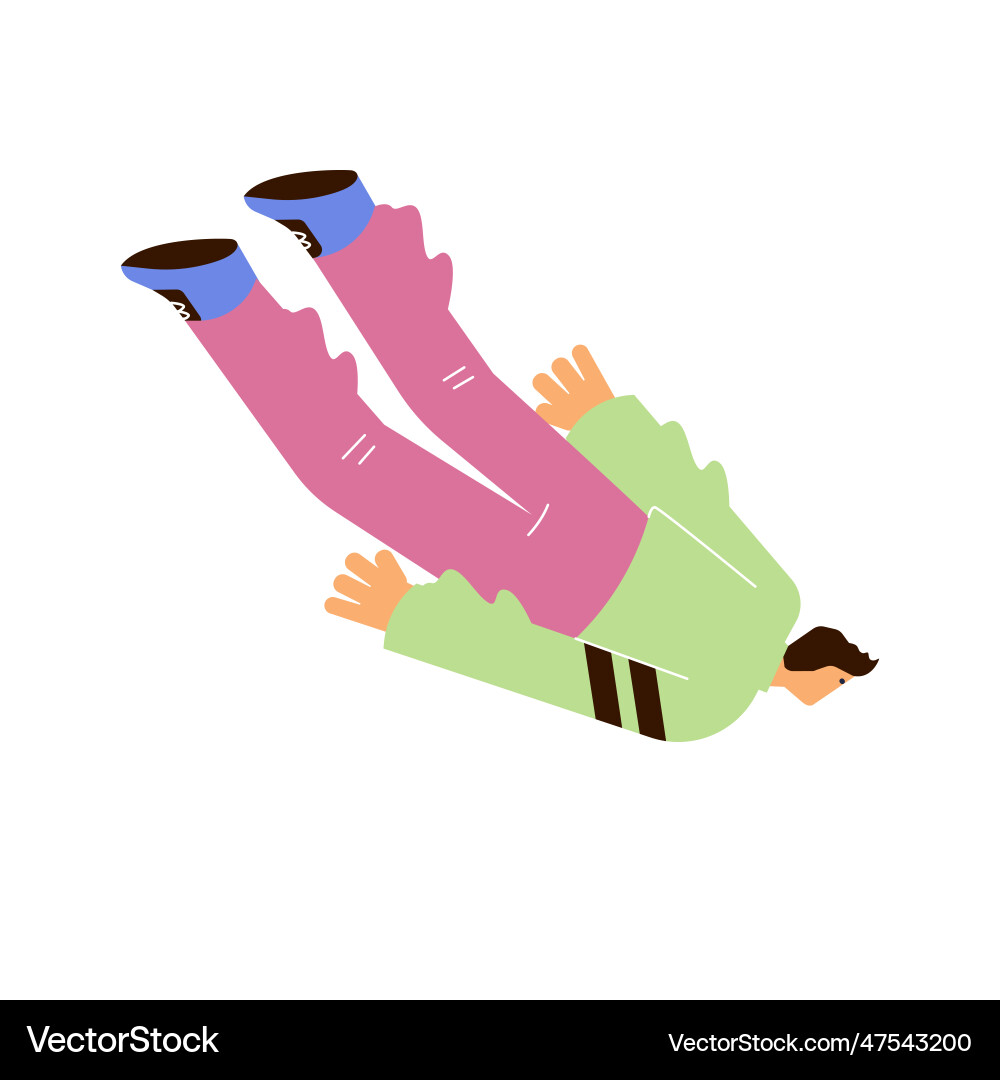Isolated disproportionate character of man Vector Image