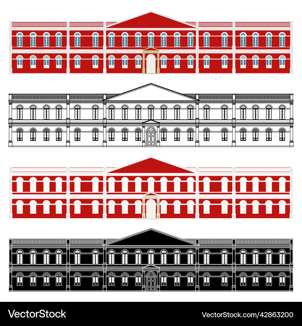 Old school in recife brazil Royalty Free Vector Image