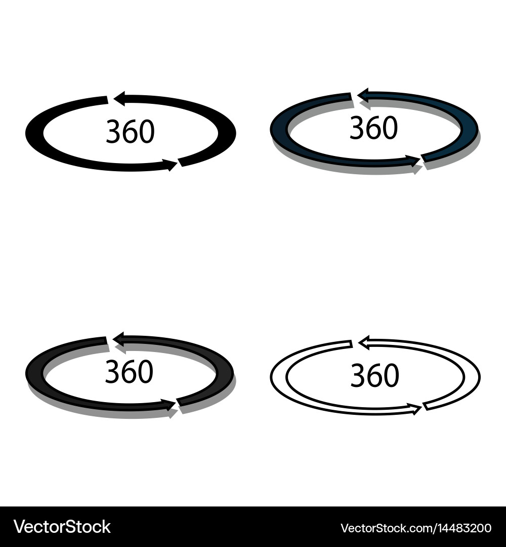 Rotation in the virtual reality icon cartoon Vector Image