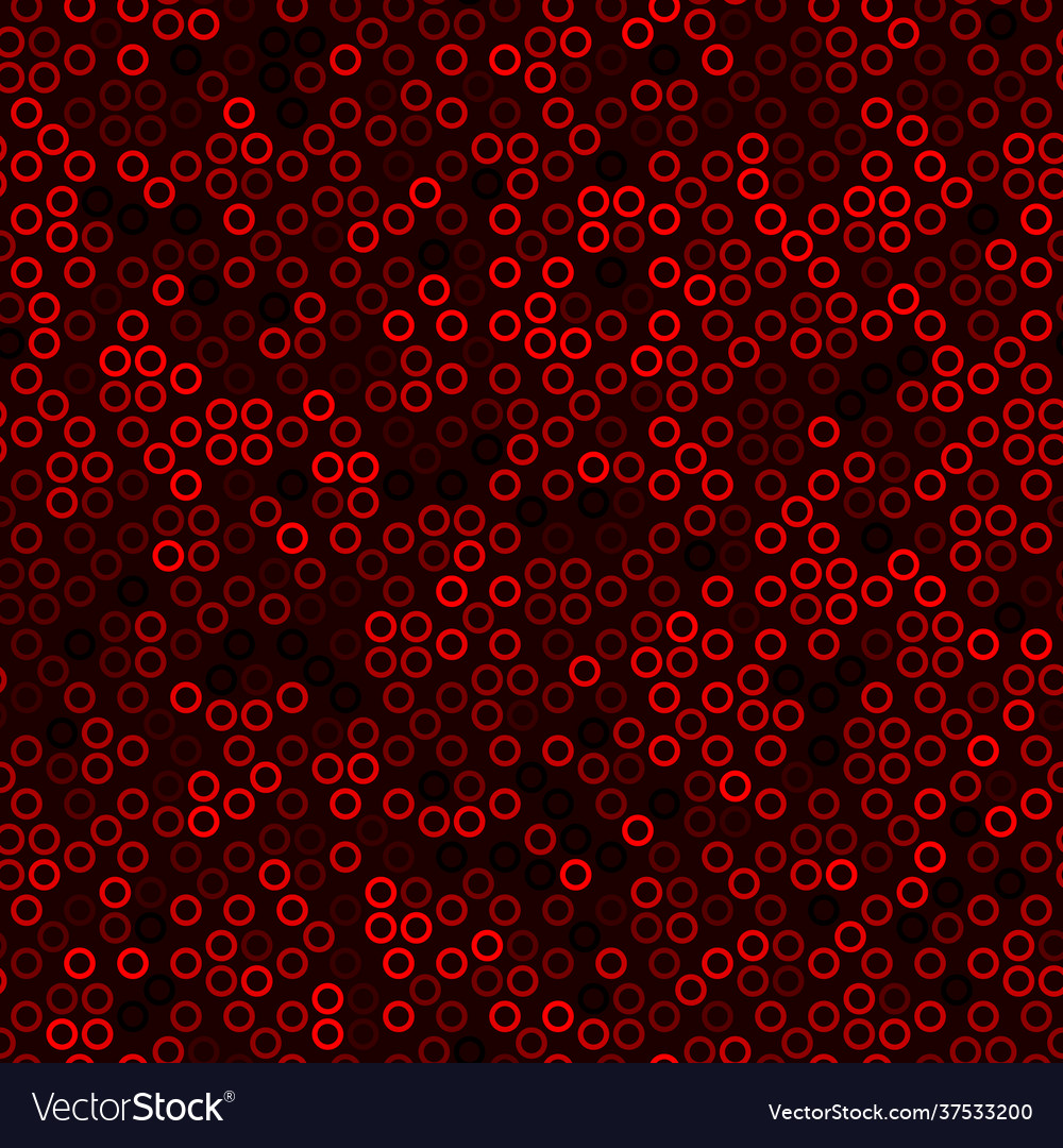 Seamless pattern with red ruby halftone rings Vector Image