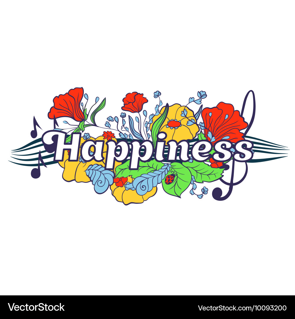 Typography lettering with flower elements Vector Image