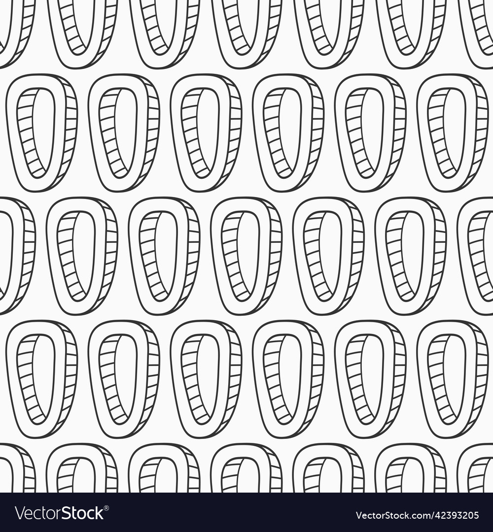 Abstract hand drawn seamless pattern rounded Vector Image