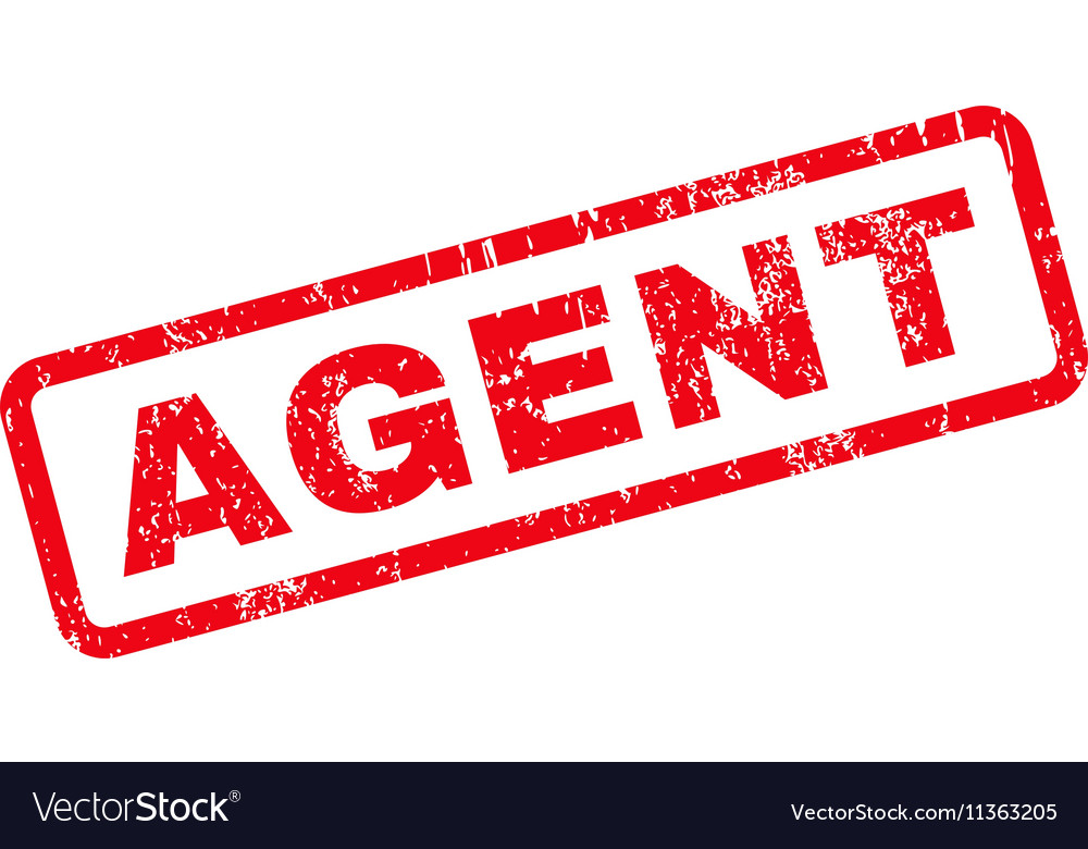 Agent text rubber stamp Royalty Free Vector Image