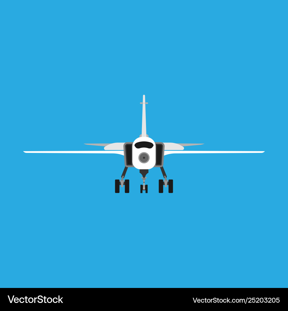 Attack aircraft military army aviation icon front Vector Image