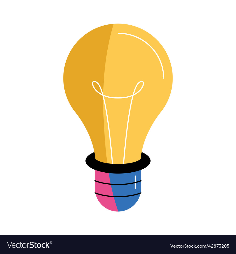 Bulb light creative idea Royalty Free Vector Image